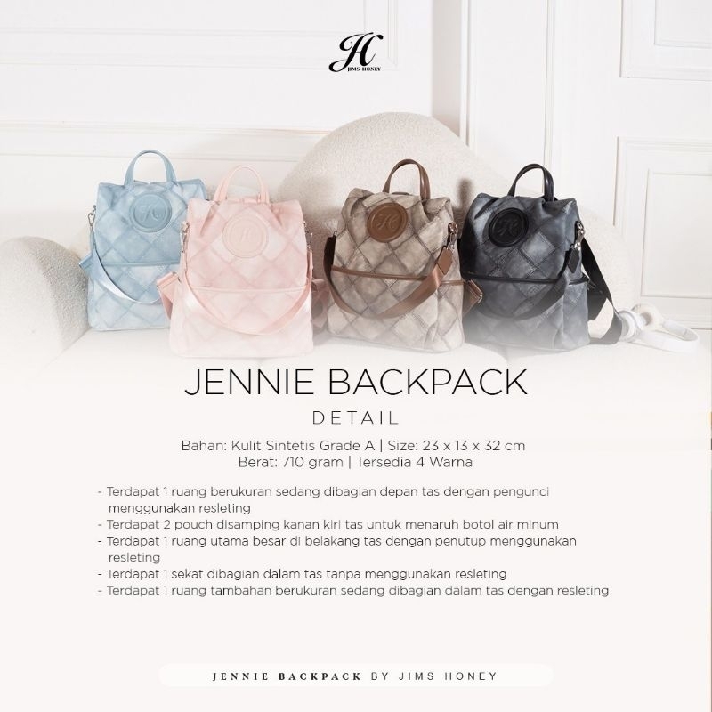 Jims HONEY - JENNIE BACKPACK - Women's BACKPACK | Shopee Malaysia