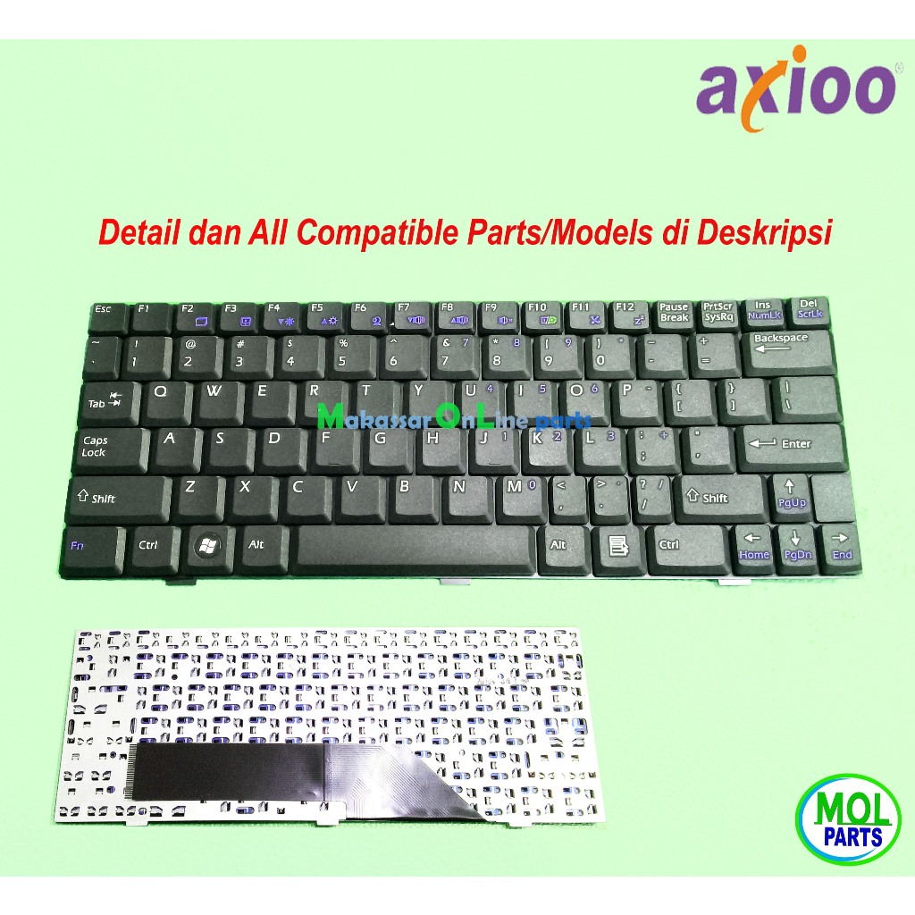 Axioo Pico DJM MSI U100 Black Keyboard | Shopee Malaysia