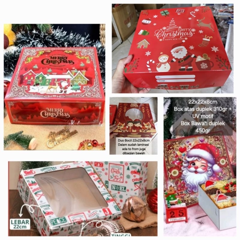 Christmas Box Christmas 22x22 x8cm Christmas Cake Box Christmas Box ...