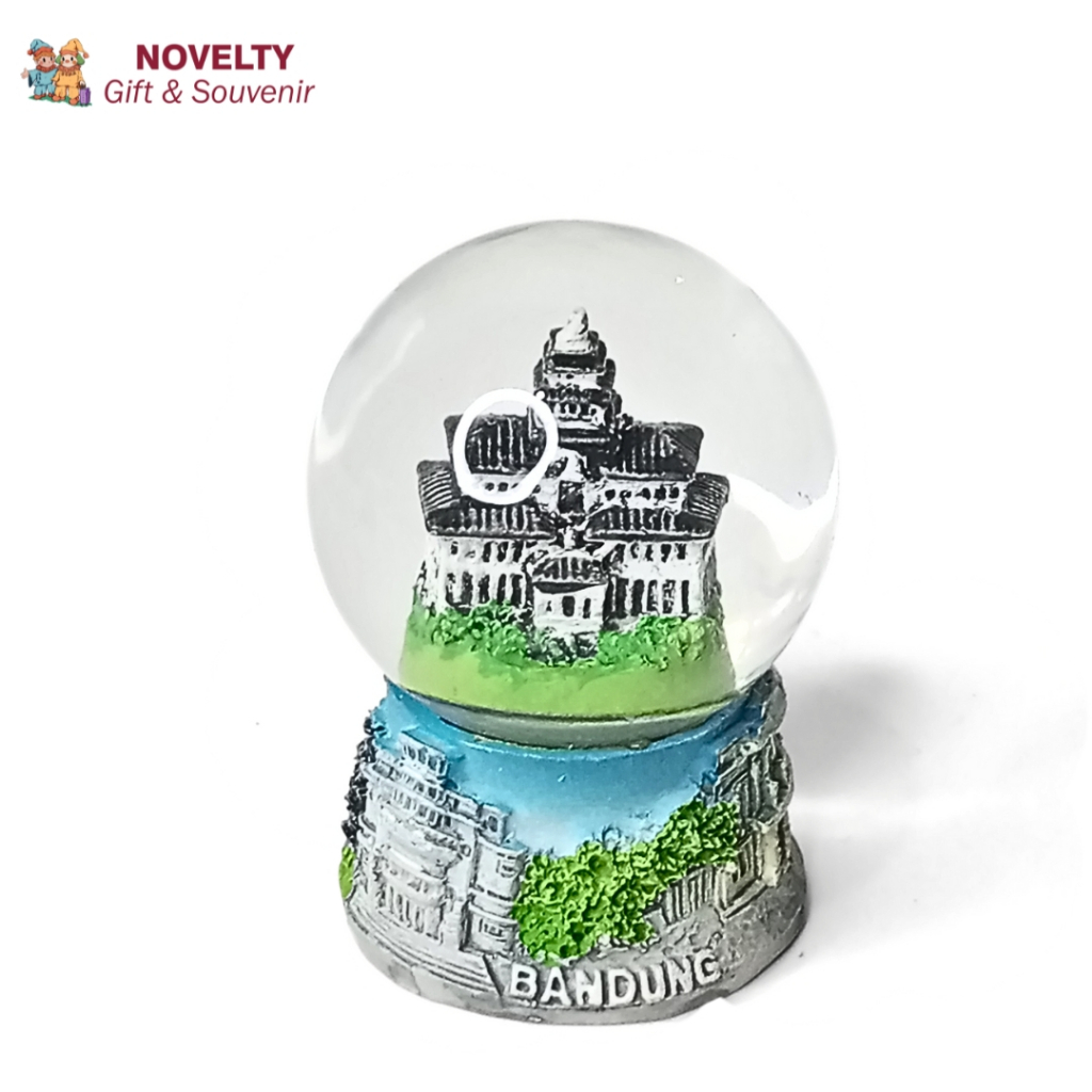 Gedung Sate Bandung snow globe snowball display Souvenir from West Java ...