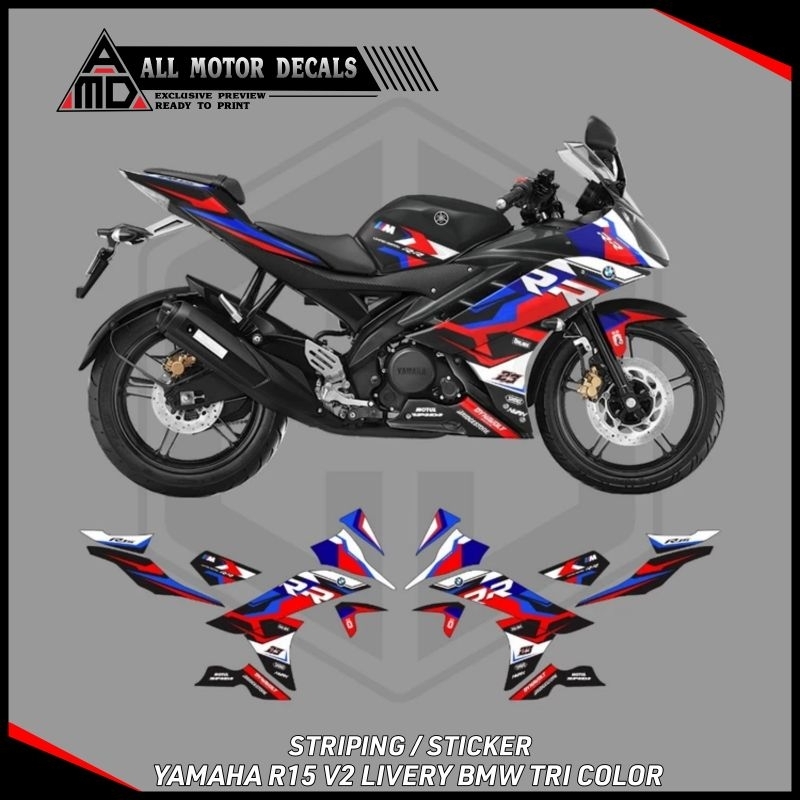 Striping YAMAHA R15 V2 LIVERY MODEL BMW / DECAL MOTOR R15 VERSION 2 ...