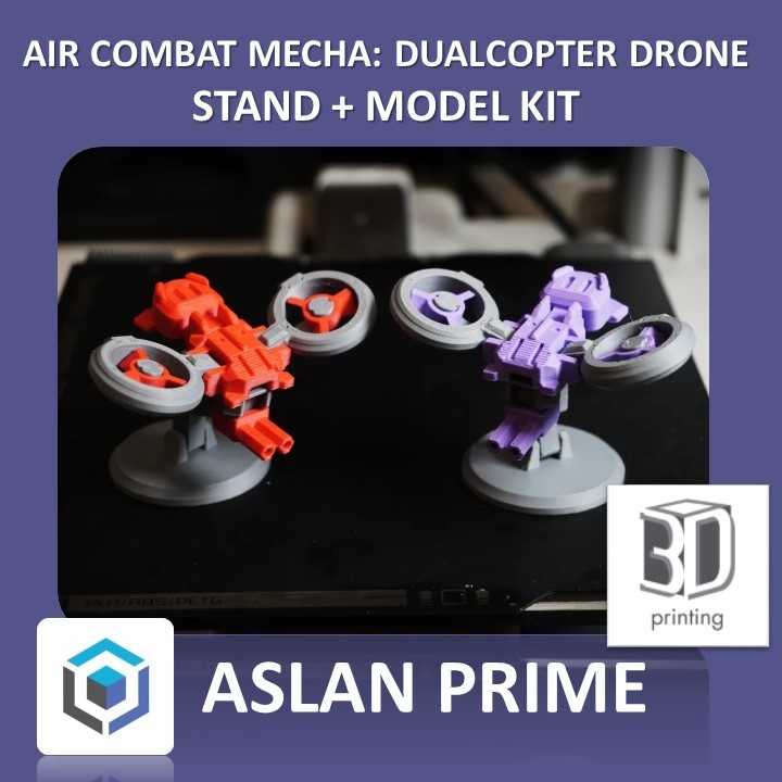 Dualcopter DRONE AIR COMBAT MECH MECHA STAND MODEL KIT POSEABLE JOINT ...