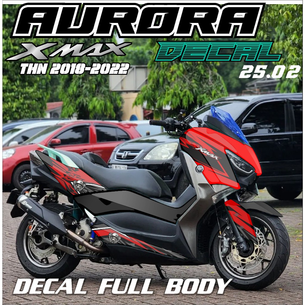 MERAH Latest DECAL XMAX NEW FULL BODY NEW XMAX YEAR 2018 2019 2020 2021 ...
