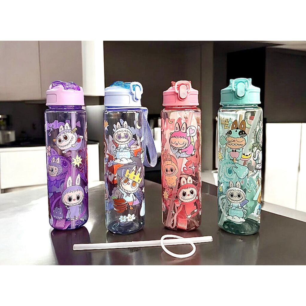 900ml Labubu Drinking Bottle / Cute Viral Labubu Character Drinking ...