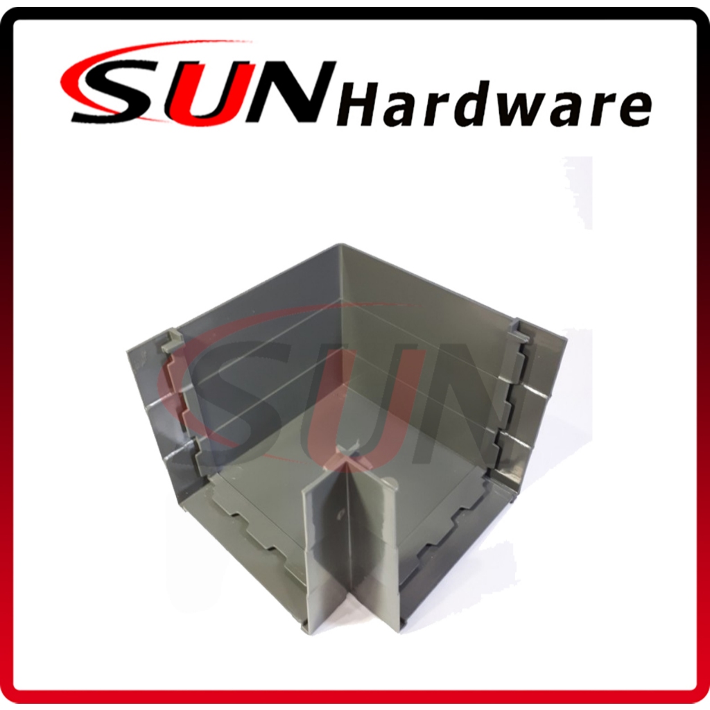 Gutter Connection L 4 Inch Gray PVC Plastic Box Knie Keni Knee | Shopee ...