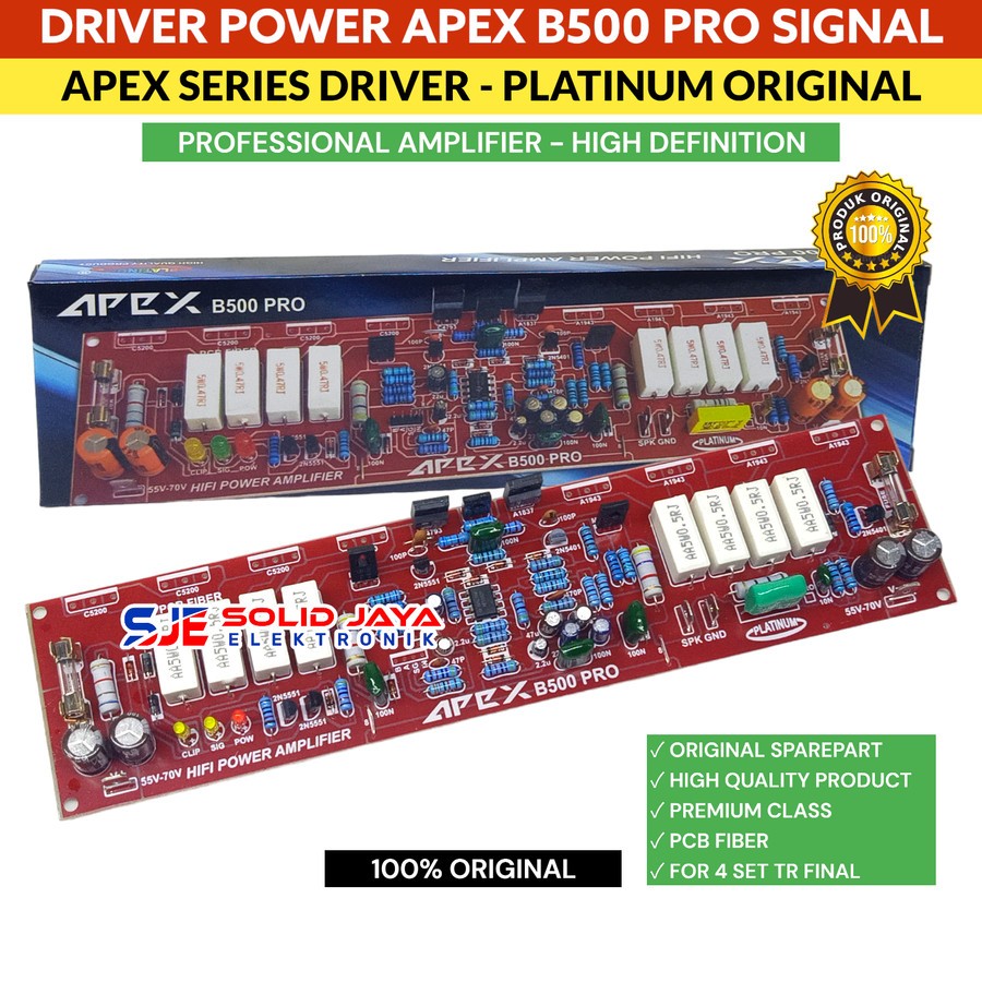 Power DRIVER KIT APEX B500 PRO MONO AMPLIFIER SOUND SYSTEM AUDIO B-500 ...
