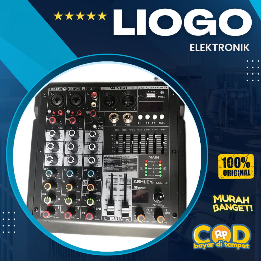 Original Ashley 4 Channel Ashley Milan 4 Audio Mixer | Shopee Malaysia