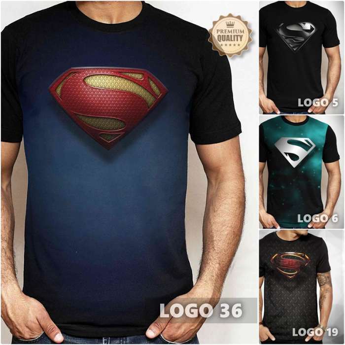 Superhero Distro T-shirt Super Man Logo Image T-shirt for Adults and ...
