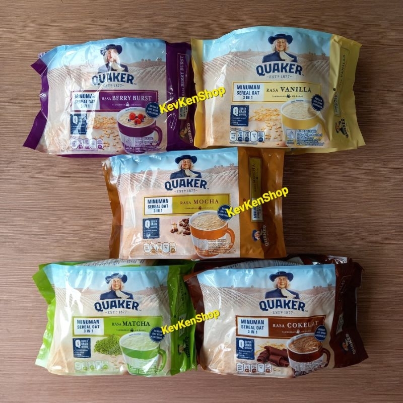 QUAKER Oat Cereal 3 in 1 BPOM 3 in 1 Instant Cereal Flavor Variants ...