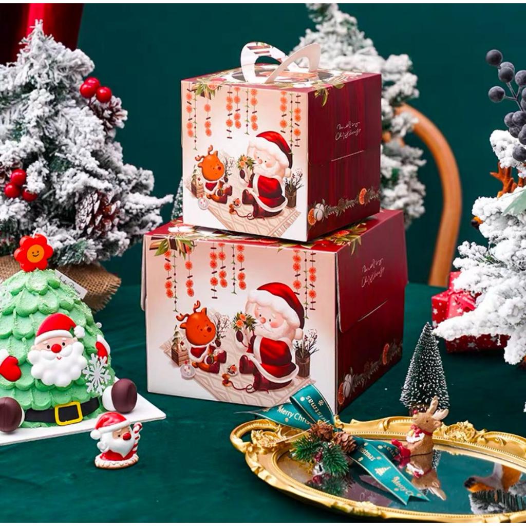 Christmas Mini Box Christmas Cake Box Hampers Box Carrying Mini Tart ...