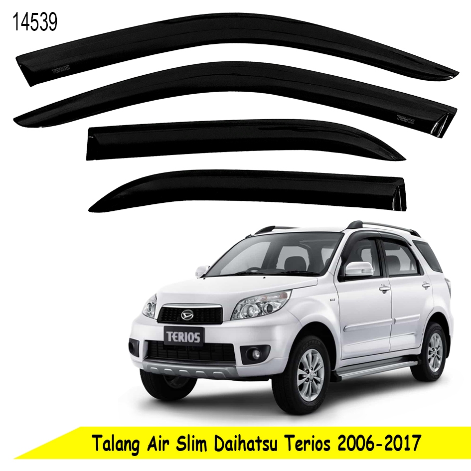 Daihatsu Terios Slim Water Gutter 2006-2017 Door Visor Deflector ...