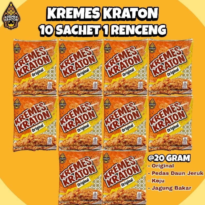 Kremes Kraton Sachet - 1 Plan 10 Sasets x 20g (Original, Spicy Orange ...