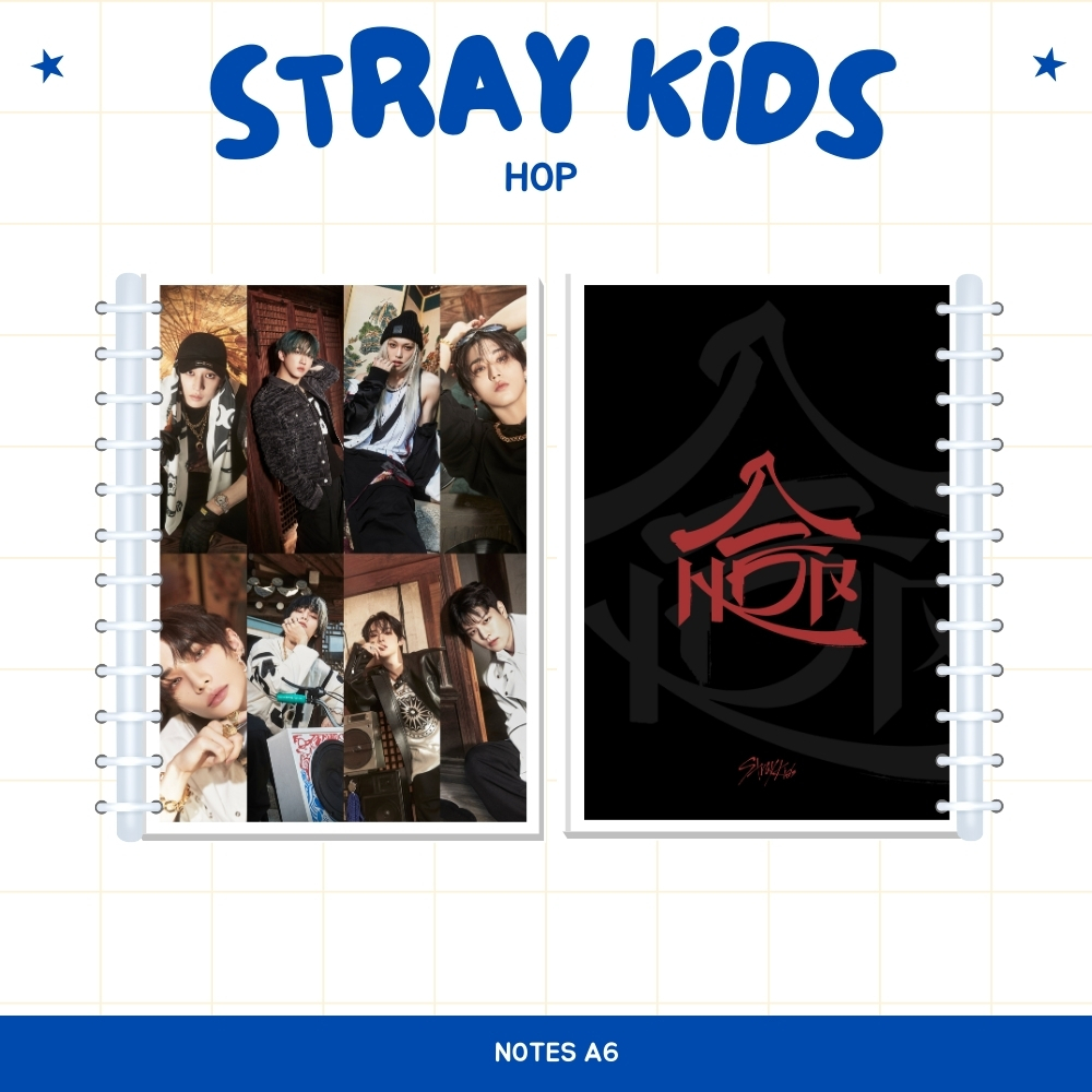 A6 NOTES STRAY KIDS HOP (CONTENTS OF 40 HVS + 2 SIDED LAMINATED COVER ...