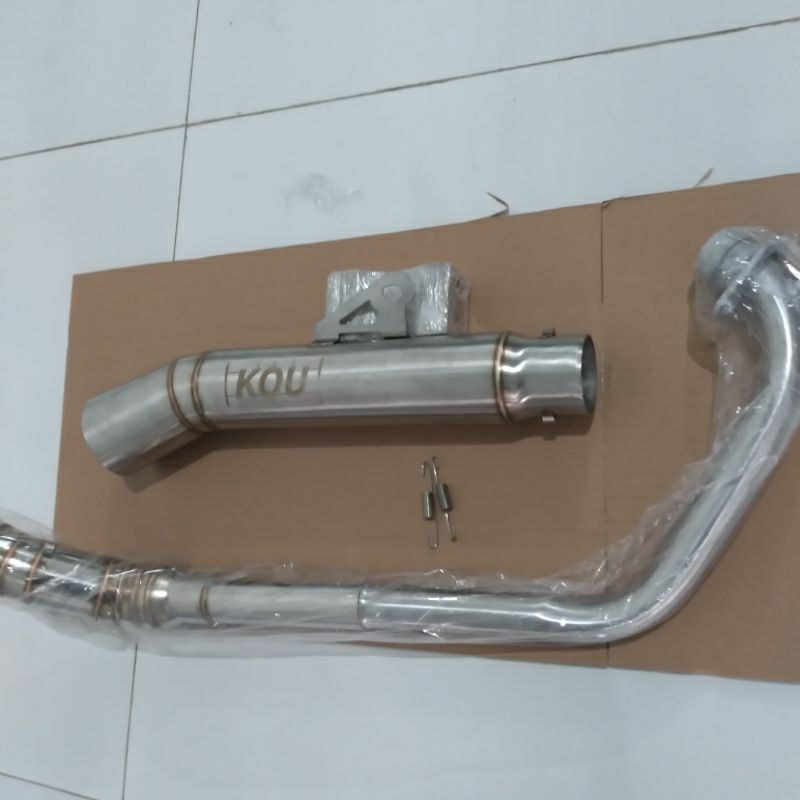 Kou mahachai SUPER open spec pipe 1set and big elbow for tmx 125 tmx ...