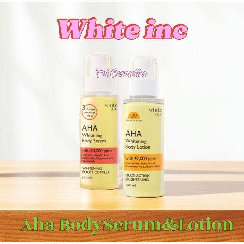 White Inc AHA Whitening Body Serum & Lotion 100 ml | Shopee Malaysia