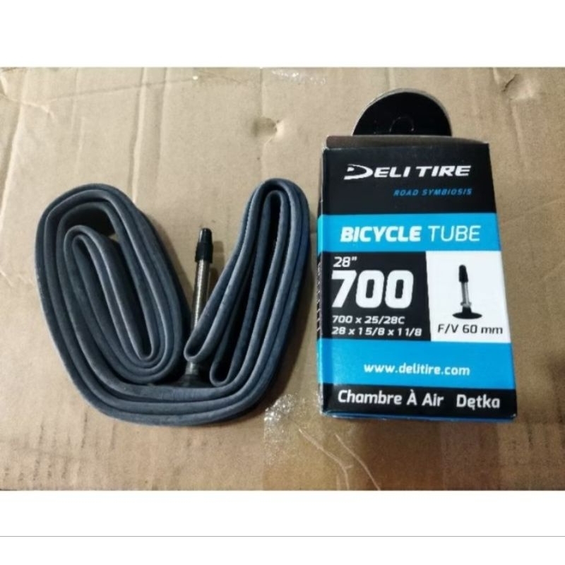 Deli Tire inner tube 28" 700 x 25/28C F/V 60 mm | Shopee Malaysia