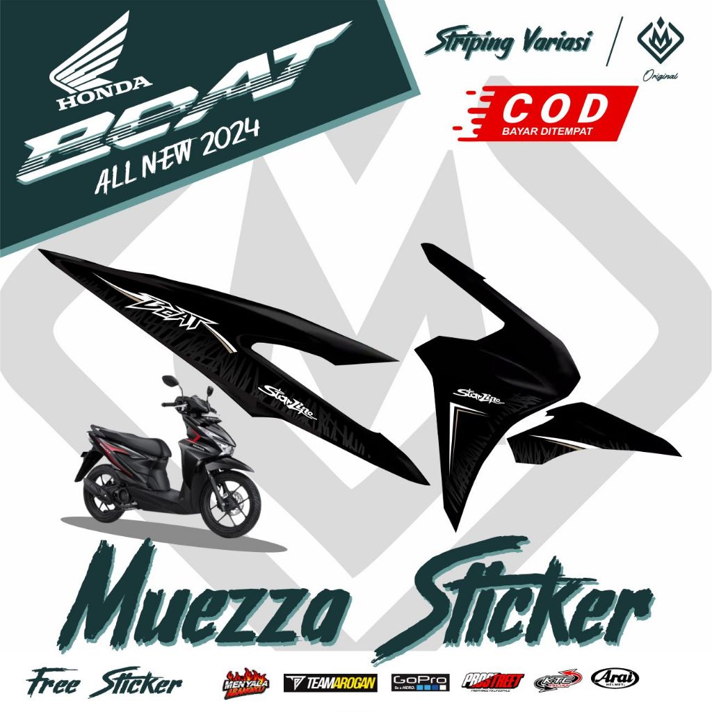 K20 Striping Honda BEAT ALL NEW 2024 | Simple starline variation ...