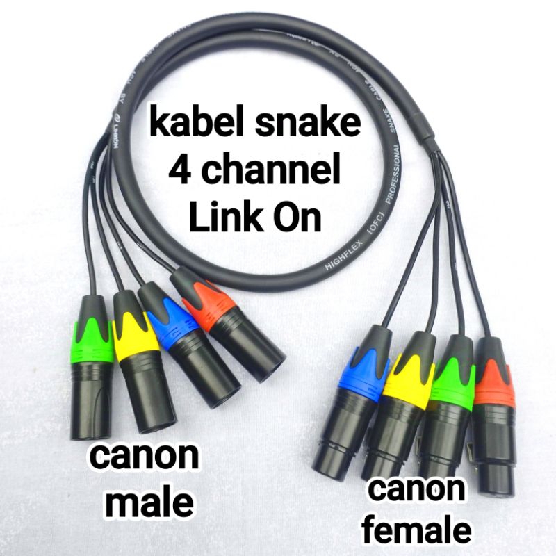 Cable SNAKE 4 CHANNEL LINK ON JACK CANON MALE TO FEMALE/JACK CANON BODY ...