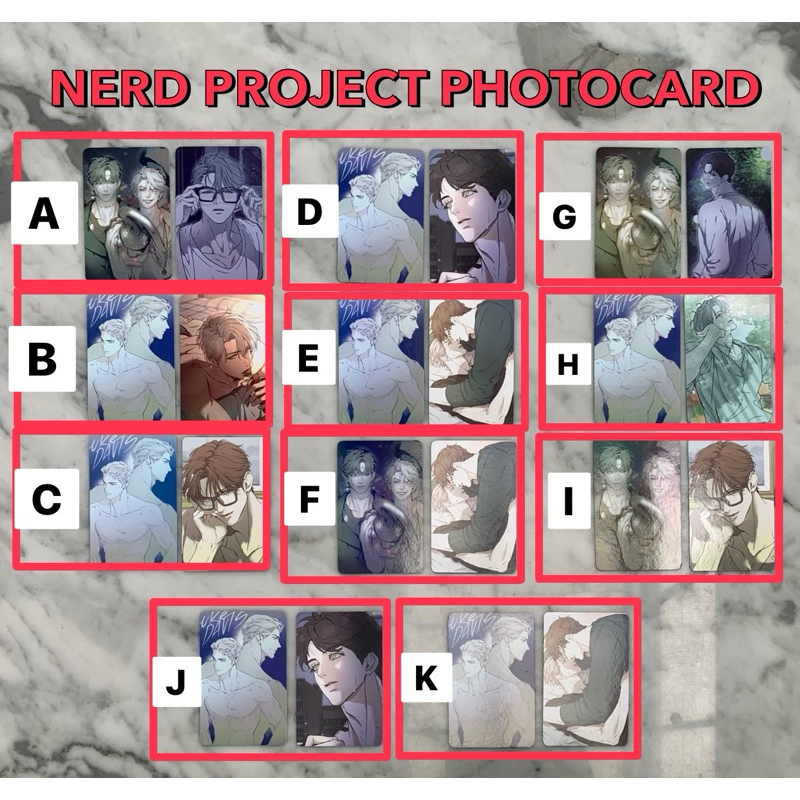(there is shopee video) NERD PROJECT Official Photocard Andrew & Luke Manhwa BL | Shopee Malaysia