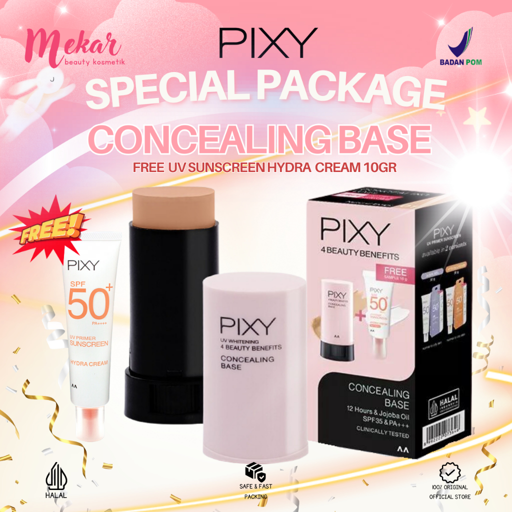 Pixy BUNDLING 4 Beauty Benefits Concealing Base FREE UV Primer ...