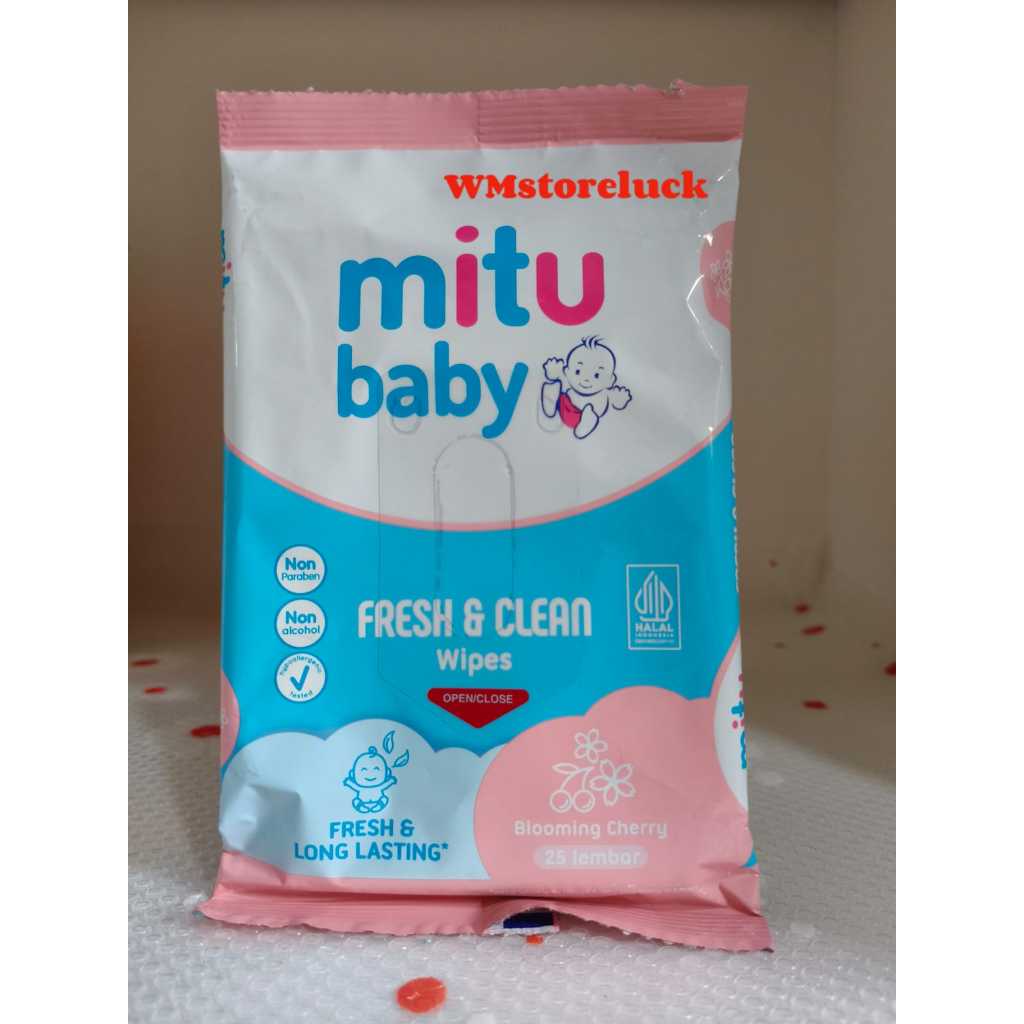Mitu BABY WIPES 25 SHEET RENCENG/ mitu BABY wet WIPES 25s fresh & clean ...