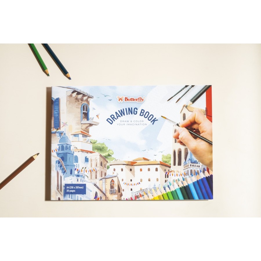 Drawing Book / 20 Sheet A4 Butterfly Drawing Book | Shopee Malaysia