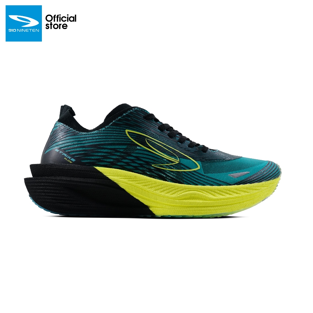HITAM 910nineten HAZE FLOW running shoes - BLACK/TEAL/YELLOW | Shopee ...