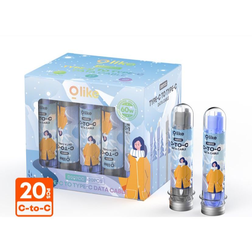 Olike D207Cc [1 Bok Contents 20] Data Cable Type-C To Type-C Fast ...