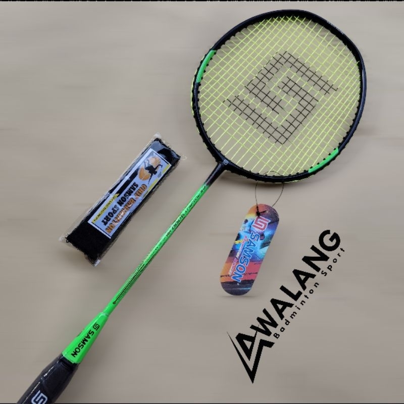 LOKAL Local badminton racket with bonus grip ready to use compound ...