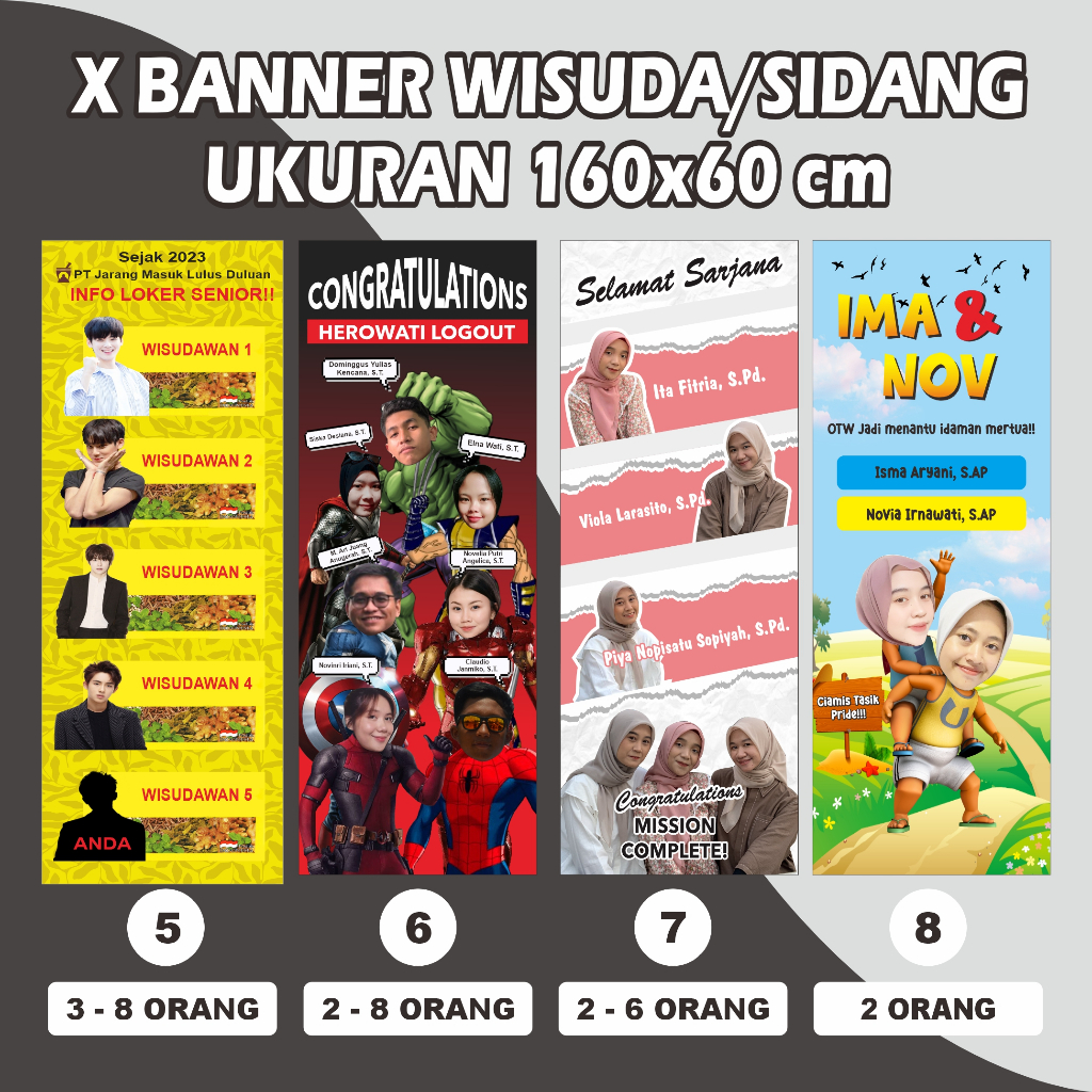 Graduation BANNER STAND BANNER THESIS TRIALS ALREADY WITH LEGS X BANNER ...