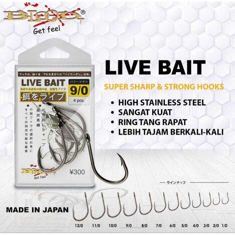 MATA Blood LIVE BAIT HOOK EYES (HIGH CARBON STEEL) | Shopee Malaysia