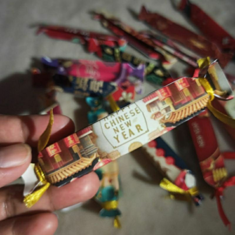 10pcs Angpao/unique Chinese New Year envelope candy with ribbon/string ...