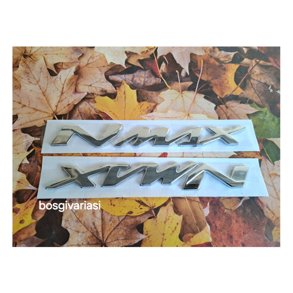 Nmax chrome Logo emblem / nmax chrome embossed Logo / yamaha nmax 3D ...