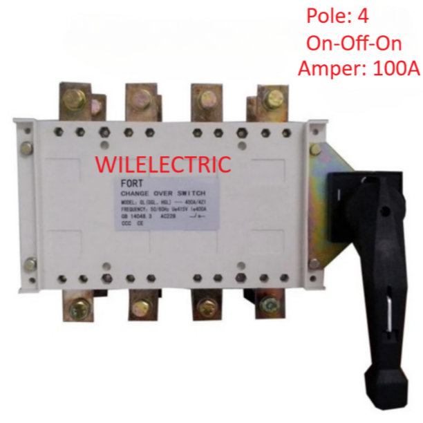 Change Over Switch COS Manual 4P 100A 4 Pole 100 Ampere 100 A Ohm ...