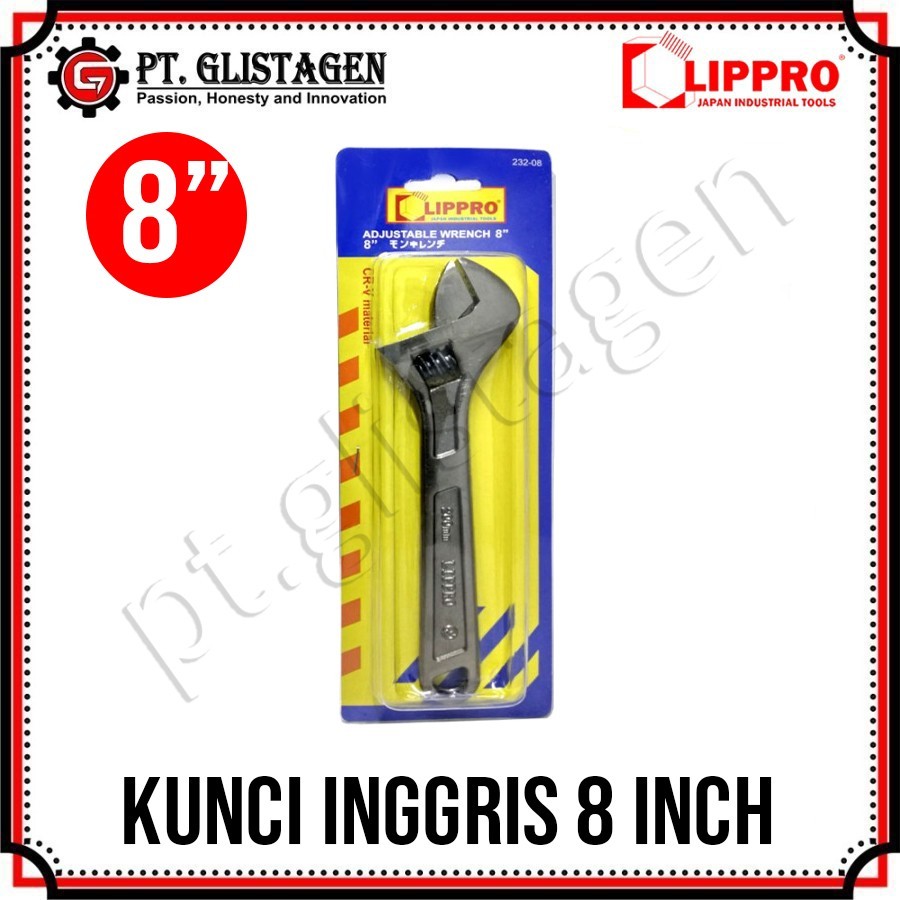 Lippro 232-08 Wrench 8" Adjustable Wrench 8 Inch Bago Baco Key 8inch ...