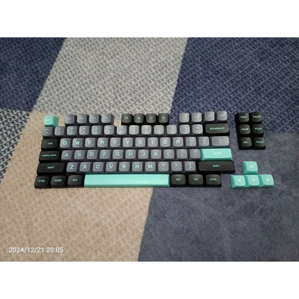 Keycaps Triple Tone MDA Profile PBT Double Shot Mechanical Keyboard 75% ...