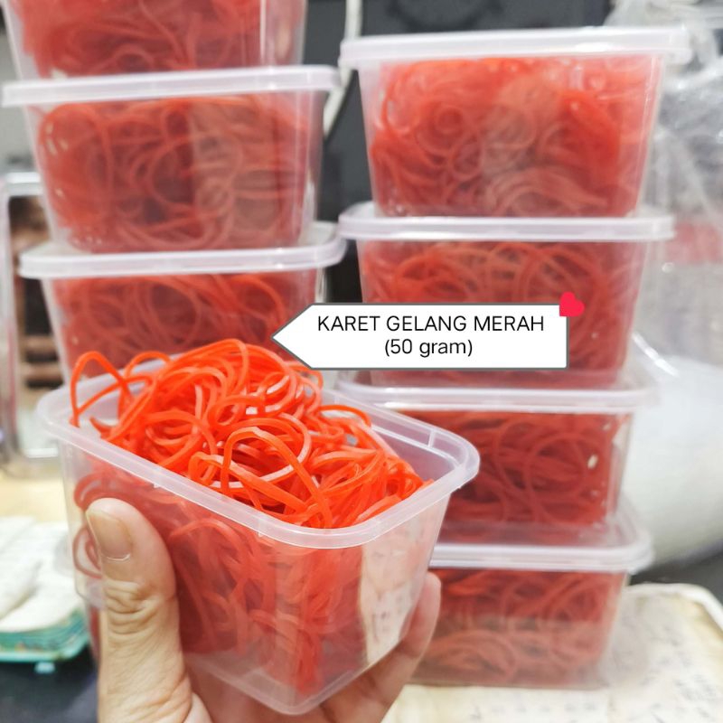 MERAH RED RUBBER BRACELET (50 grams) | Shopee Malaysia