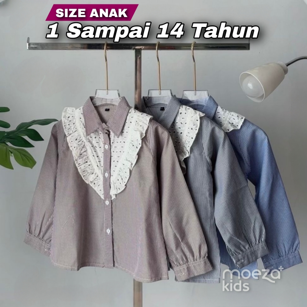 KEMEJA Mahalini Girls' Blouses Girls' Clothes Girls' Clothes Children's ...