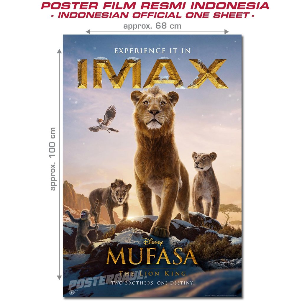 Official Indonesian Film Poster MUFASA: THE LION KING - original ...