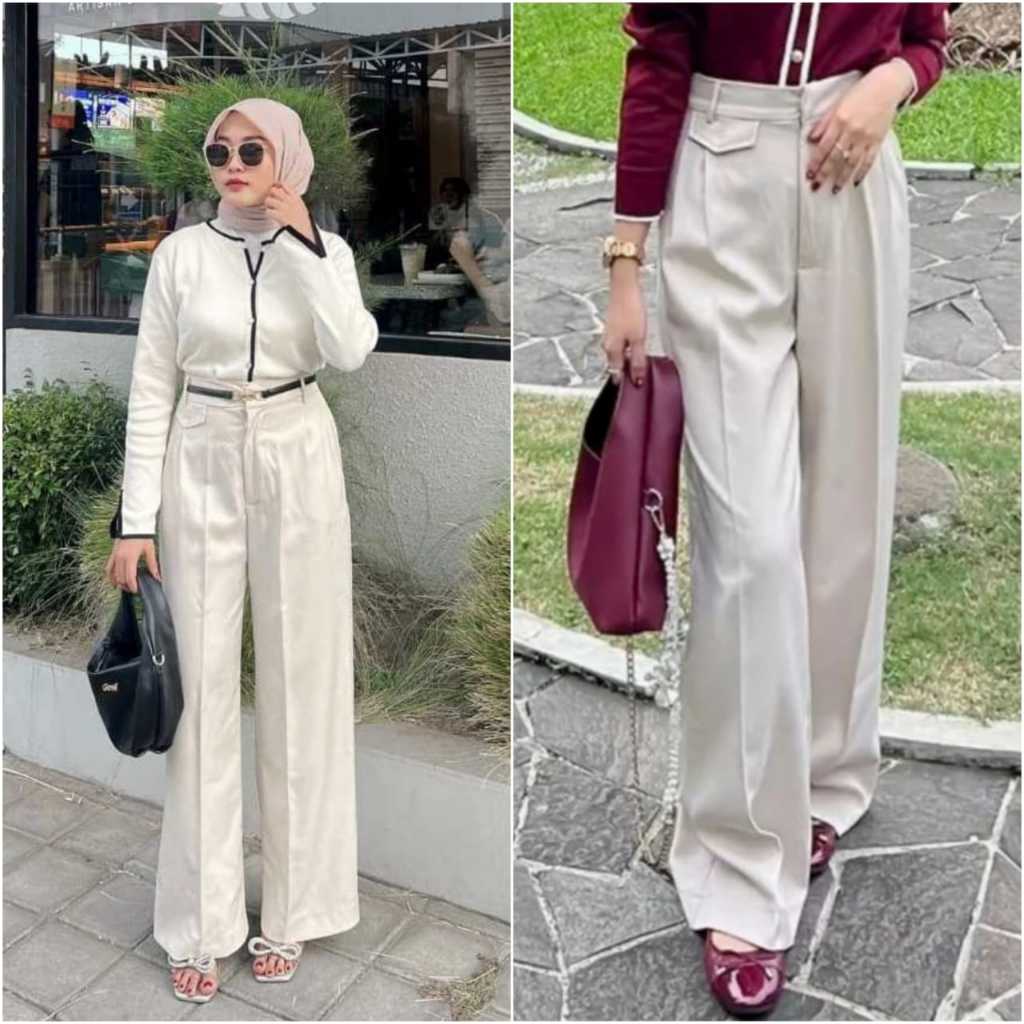 ORO PANTS Loose Pants, Women's High-Waisted Culottes, Anti-Wrinkle ...