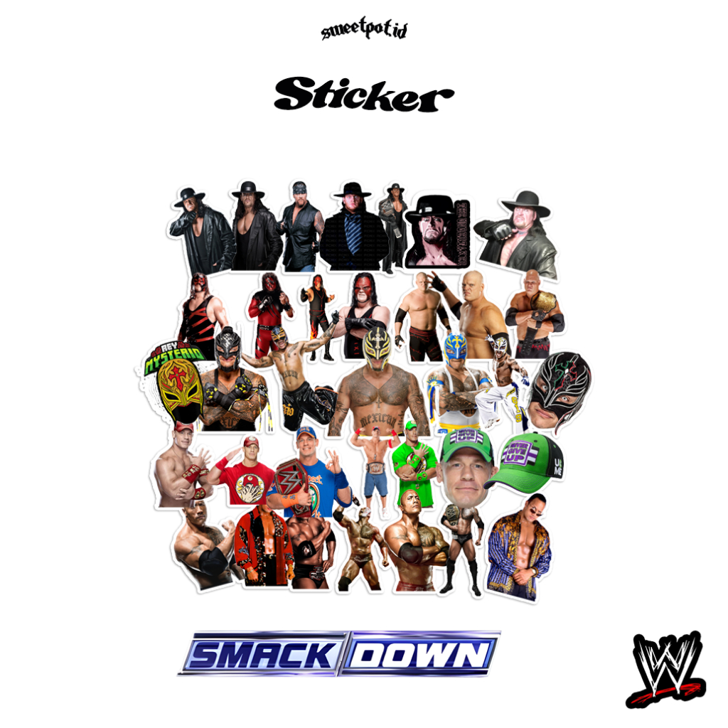 Sticker WWE WRESTLERS / WWE SUPERSTARS / SMACK DOWN / ROYAL RUMBLE ...