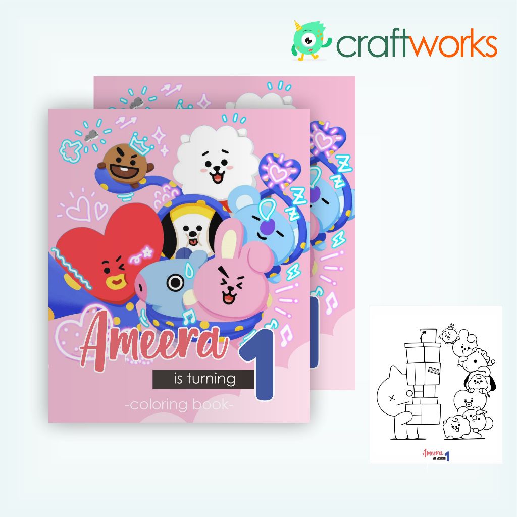 Custom COLORING BOOK A5 COLORING BOOK SOUVENIR | Shopee Malaysia