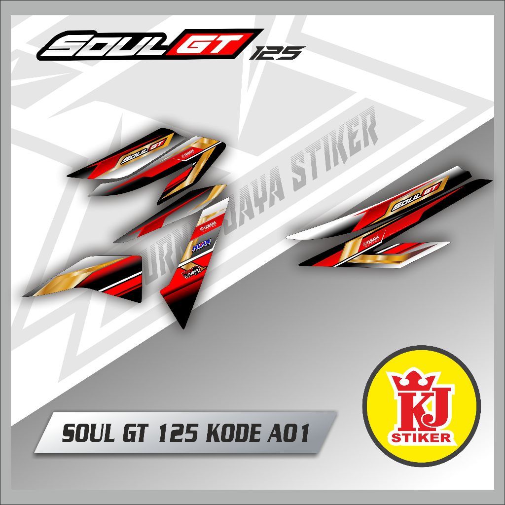 Kj STICKERS SOUL GT Motorcycle Stickers SOUL GT 125 Motorcycle Striping ...