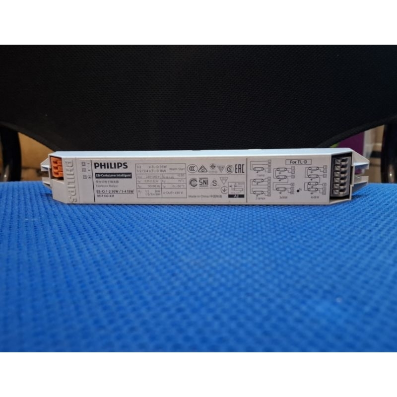 Philips ELECTRONIC TRAFO EBCi 1-2 36w/1-4 18w for T8 TL-D lamp | Shopee ...