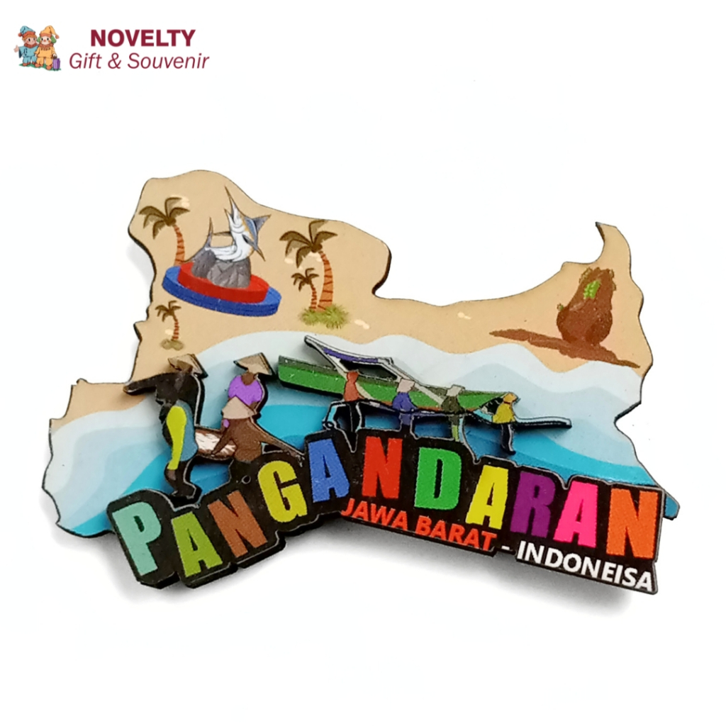 Pangandaran West Java beach refrigerator magnet Souvenir from Indonesia ...