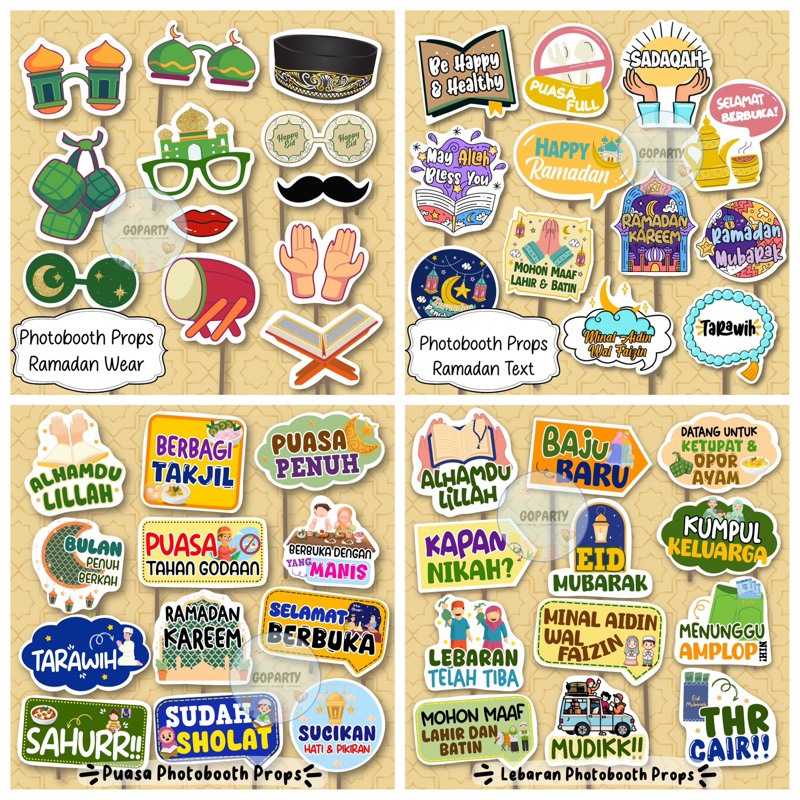 Photobooth RAMADAN PROPS EID UL FITRI EID STICK RAMADHAN PHOTO ...