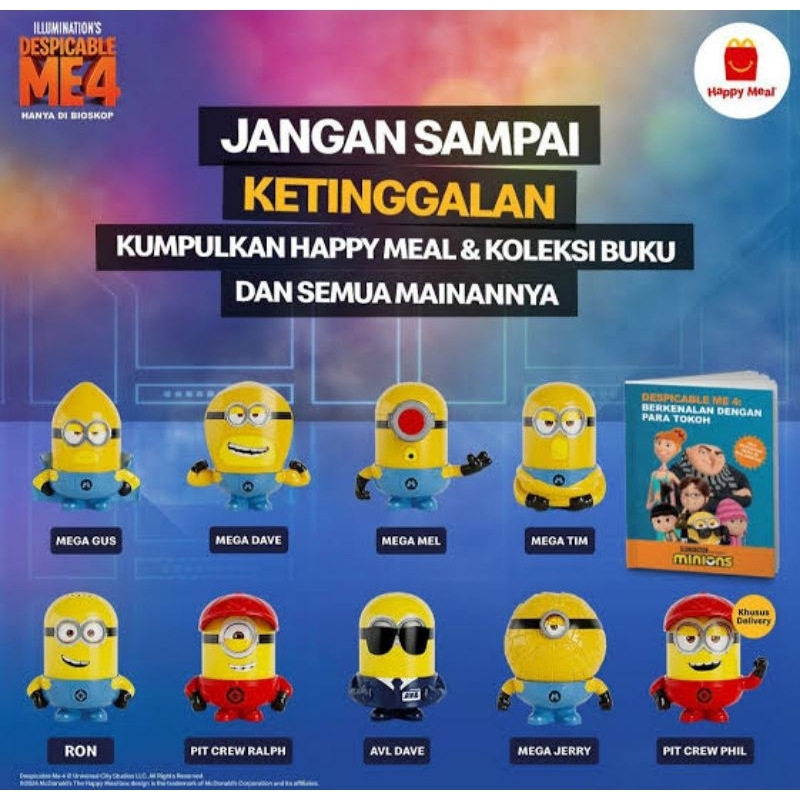 Happy Meal Minions Minion Despicable Me 4 Mcd Children's Toy McDonald's ...