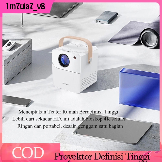 MESIN LAYAR New Ultra HD WIFI Projector Dormitory Small Mobile Phone ...