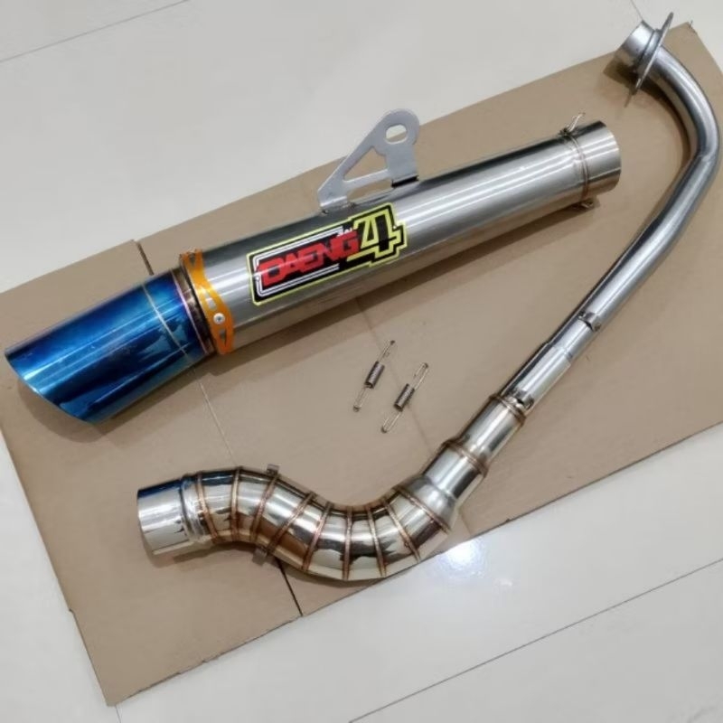 Daeng4 conical exhaust pipe 1set wave 100 110 125xrm fury raider j ...