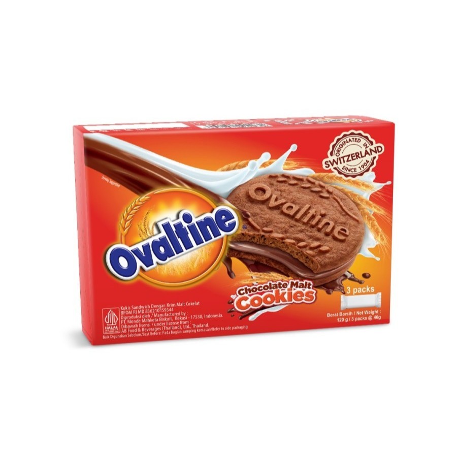 Ovaltine Chocolate Biscuit Malt Cookies 120g (3 X 40G) | Shopee Malaysia